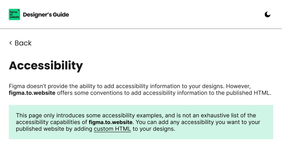 figma.to.website - Designer's Guide